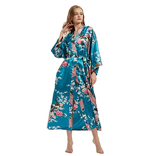 Ladies Kimono Dressing Gowns Floral Kimono Robe Printed Cardigan for ...