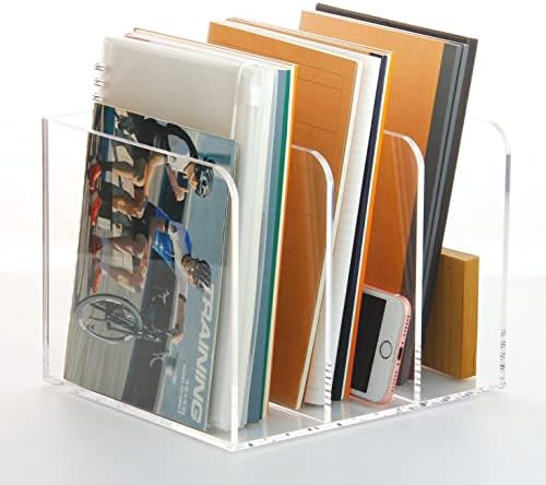 Amazon.com: Vertical Magazine File Holder, Clear File Organizer Desk ...