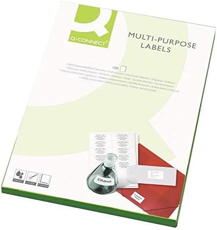 2 x Multi Purpose Label 21 Per A4 Sheet (Pack of 100) - White : Amazon ...