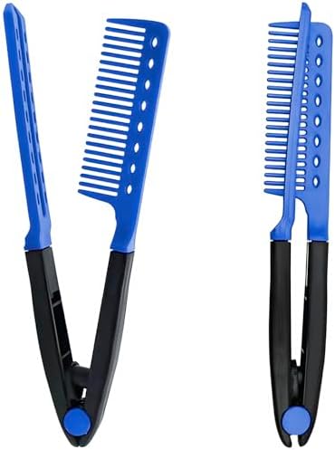 Amazon.com : 2-Pack Hair Straightening Comb Set - Flat Iron Comb for ...