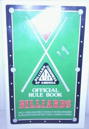 OFFICIAL RULE BOOK BILLIARDS: unknown author: Amazon.com: Books