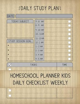 Homeschool Planner Kids Daily Checklist Weekly | homeschool supplies ...