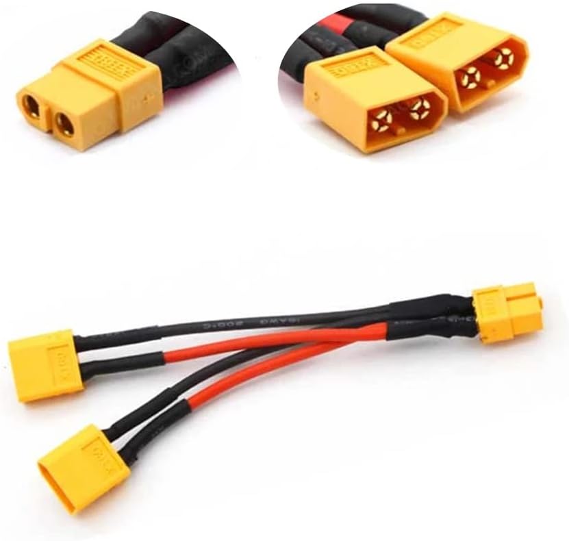 Amazon.com: 100mm T Plug/XT60/XT30 Parallel Battery Connector Cable ...