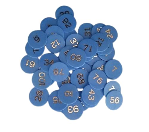 LUCKYMORDEN plastic numerical token/coins ( 1 to 100 ) number coins ...