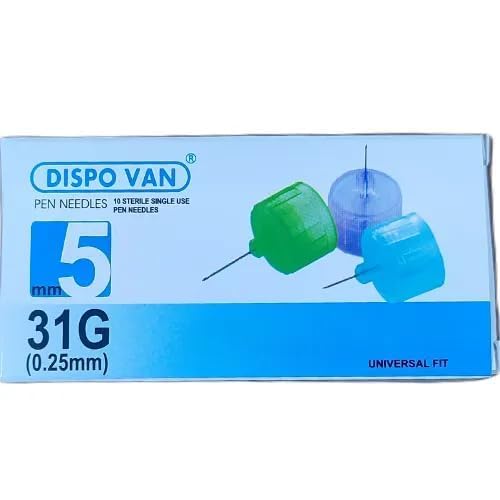 Anmol 31 Gauge Pen Needles for Insulin Injection, 40 Count (Pack of 4 ...