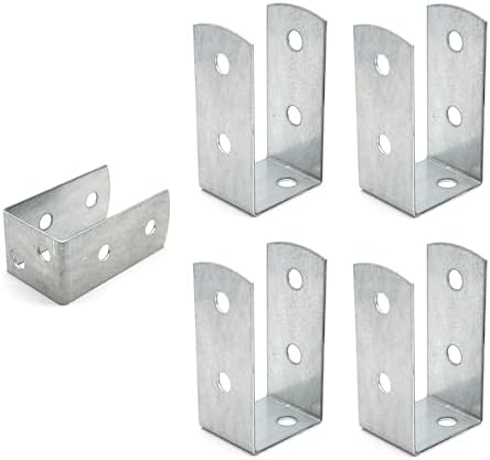 DOJA Barcelona U-Bracket | Pack 4 | U-Shaped Wooden Post Support ...