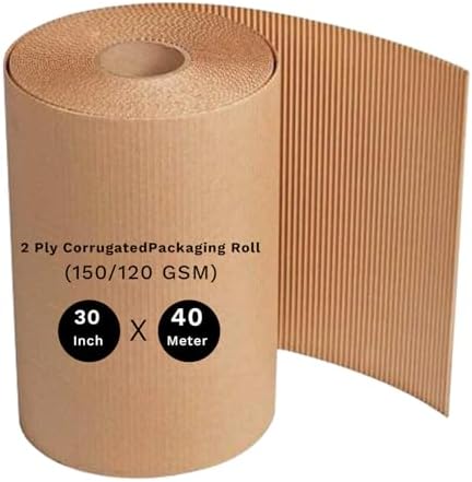 BonKaso Blueprint 2 Ply Corrugated Packaging Roll Brown with (150/120 ...