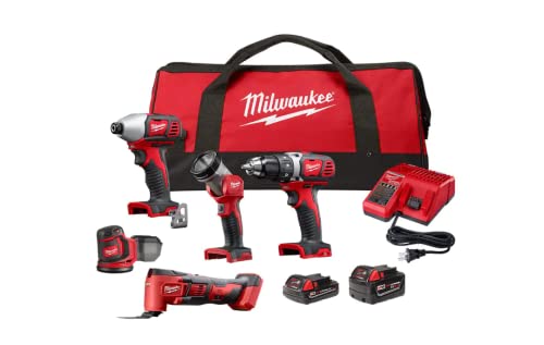 18V Lithium-Ion Cordless Combo Tool Kit (5-Tool) with 3.0 Ah and 1.5 Ah ...