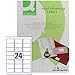 Q-Connect Multipurpose Labels 64x33.9mm 24 Per Sheet White (2400 Pack ...