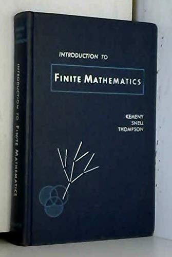 Introduction to Finite Mathematics: Kemeny, John G.: Amazon.com: Books