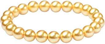 Amazon | C-Girls真珠屋 8mm 17cm ブレスレット 可愛い 花珠級貝パール 真珠 ゴールド 記念日 プレゼントラッピング | ブレスレット 通販