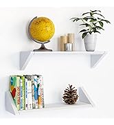 Amazon.com: Fytz Design 3-Piece Set of Modern White Floating Shelves ...