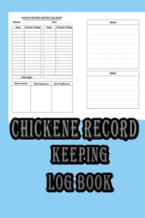 CHICKEN RECORD KEEPING LOG BOOK: Egg Sales Record Keeping-Poultry ...