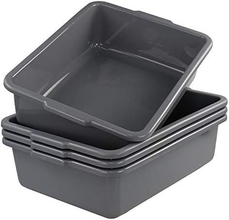 Amazon.com: Yarebest 32 Liter Large Plastic Bus Trays, Commercial Bus ...