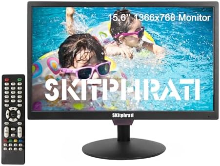 SKitphrati 15.6 Inch Small Monitor 1366x768 TN Screen Display Mini ...
