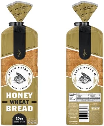 Amazon.com: The Black Bread Company Premium Honey Wheat Sliced Bread ...