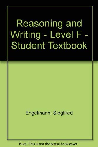 Reasoning and Writing - Level F - Student Textbook: Engelmann ...