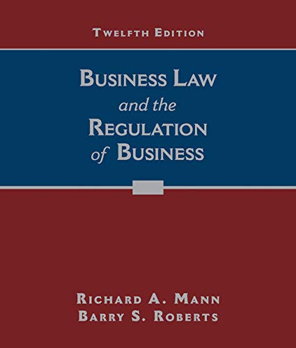 Amazon.com: Business Law and the Regulation of Business: 9781305509559 ...