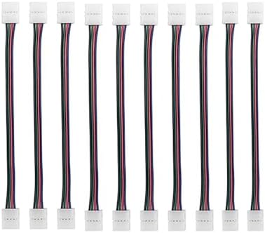 ZMFGMN 10 Piece Set of 5050 3528 RGB LED Light Strip connectors, 4-pin ...