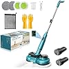 Cordless Electric Mop,Dual Spin Floor Cleaning Mop with 2 x 2000mAh ...