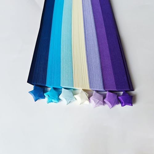 Amazon.com : Star Origami Paper - Star Shaped DIY Crafts (Blue Purple ...