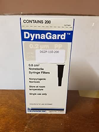 DynaGard syringe filter DG2P-110-200 : Amazon.co.uk: Business, Industry ...