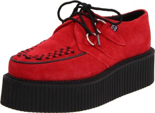 Amazon.com | T.U.K. Shoes A8056 Unisex-Adult Creepers, Cherry Suede ...