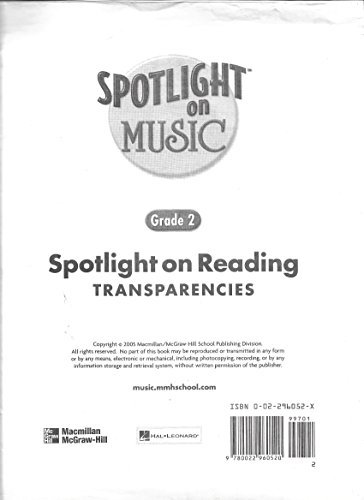 Amazon.com: Spotlight on Music, Grade 2, Spotlight on Reading Music ...