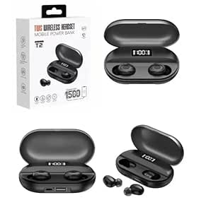 TWS T2 Bluetooth Truly Wireless in Ear Earbuds with Mic in-Built Gaming ...