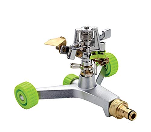 S&M 173059 Sector Impact Chrome Metal Irrigation Sprinkler with Wheels ...