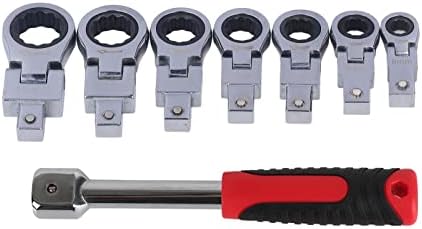 Radiraga 8 Piece 180° Interchangeable Heads Ratcheting Combination ...