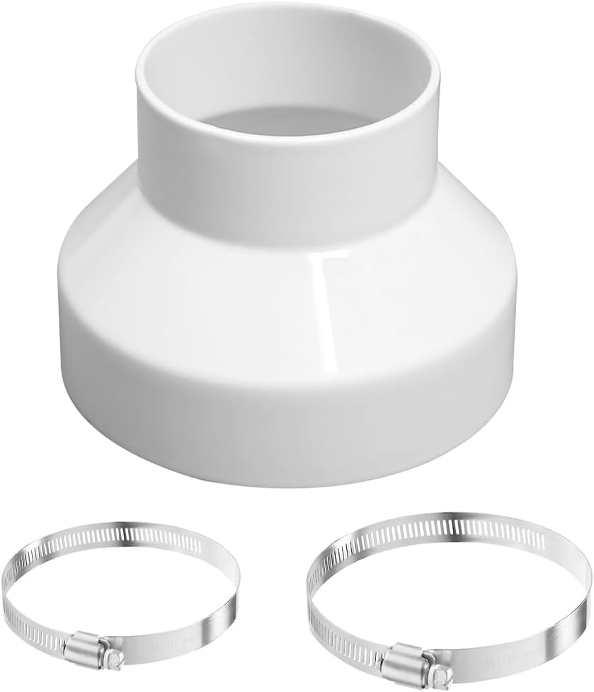 Ducting Reducer, 150mm to 100mm/6 to 4 inch Extractor Fan Reducer, Duct ...