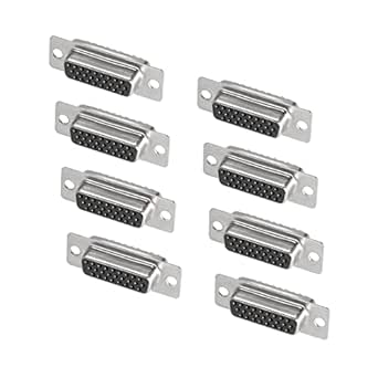 uxcell D-sub Connector DB26 Female Socket 26-pin 3-row Port Terminal ...