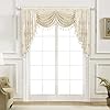 TOPLUXE Swag Valance for Windows, Classic Waterfall Valance with ...