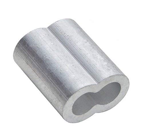 Buy PES 100 Packs Cable Crimps Wire Ferrules Rope 1/8" Stainless Steel ...