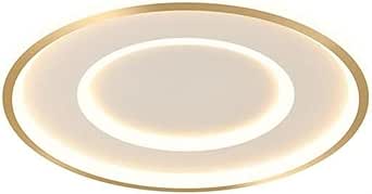 LONGDU Gold Flat Round Minimalist Ceiling Light Fixture DesignEuropean ...