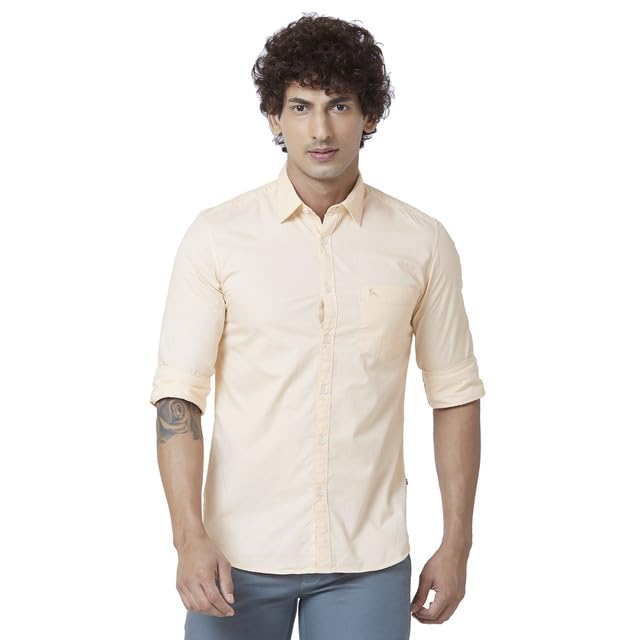 Parx Slim Fit Orange Casual Shirt for Men : Amazon.in: Clothing ...