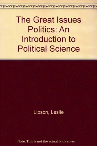 『The Great Issues of Politics: An Introduction to Political - 読書メーター