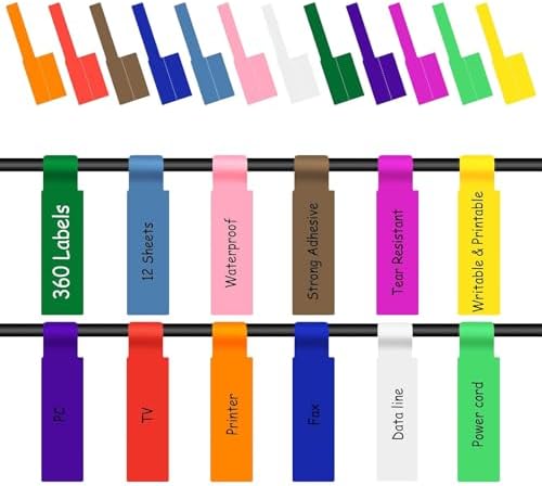 Mr-Label Self-Laminating Wrap Around Cable Labels - Letter Sheet Laser ...