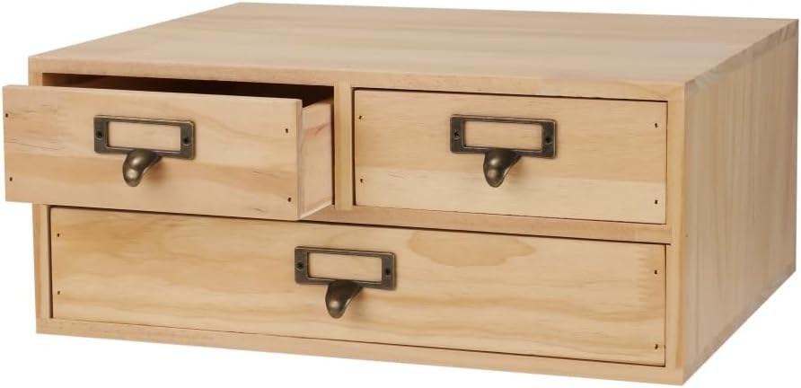 Amazon.com: BoxSkivra Wooden Storage Box Apothecary Drawers Vintage ...