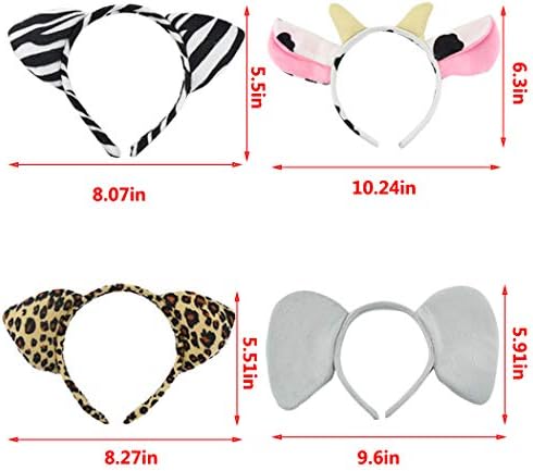 Amazon.com: 12 Pcs Zoo Animals Ears Headband Jungle Safari Animals ...