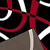 Amazon.com: 2305 Geometric Abstract Red Black 5x7 Area Rugs for Living ...