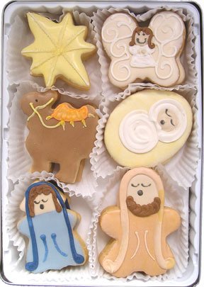 Amazon.com : Beautiful Sweets Nativity Organic Cookies, 4 Cookies ...