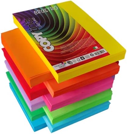 Lakeer A4 Fluorescent Color Paper Colour, 50 Sheets 120 GSM Pack For ...