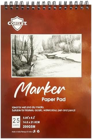 Corslet Marker Paper Pad Sketchbook Bleedproof for Alcohol Markers ...