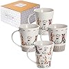 SPOTTED DOG GIFT COMPANY Mugs Set of 4 Dog Mugs, Cute Ceramic Porcelain ...