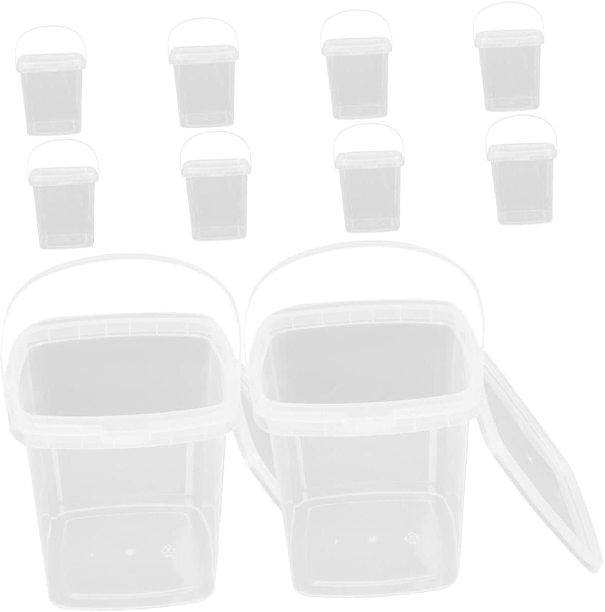 Amazon.com: TIDTALEO 10pcs Ice Cream Bucket Dessert Cups with Lids ...