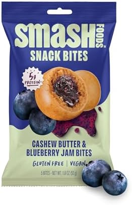 Amazon.com: Smash Foods Blueberry Energy Bites | 5 Gluten-Free Vegan ...