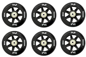 Slyk Sterling 100mm inline Skate Wheels, Polyurethane Wheels include Abec11 Bearings with ...