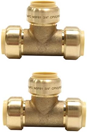 Pex Fittings Tee Push Fit Plumbing Tee 1/2 inch, Push-to-Connect ...
